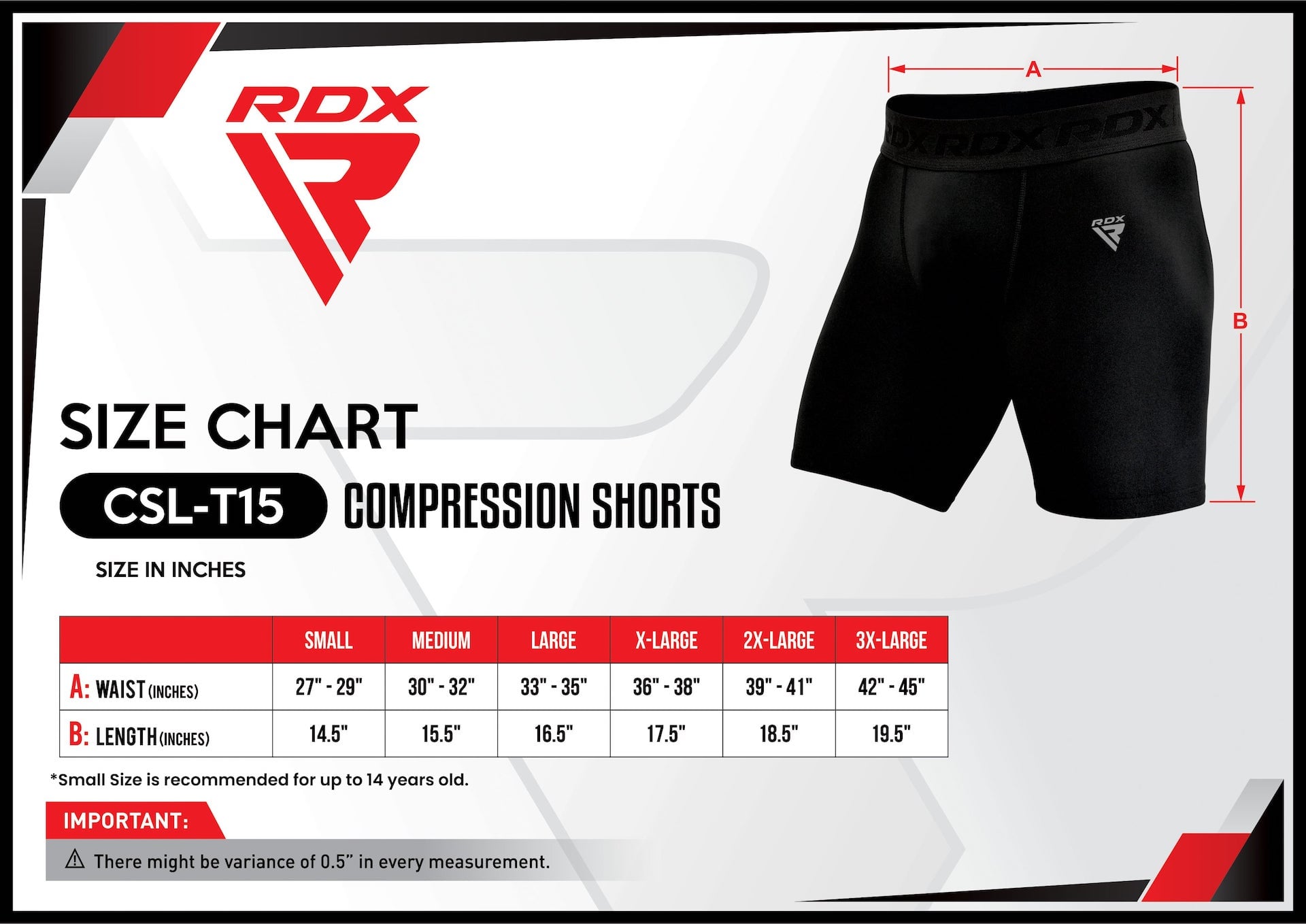 RDX T15 Black Compression Shorts - Buds Fitness