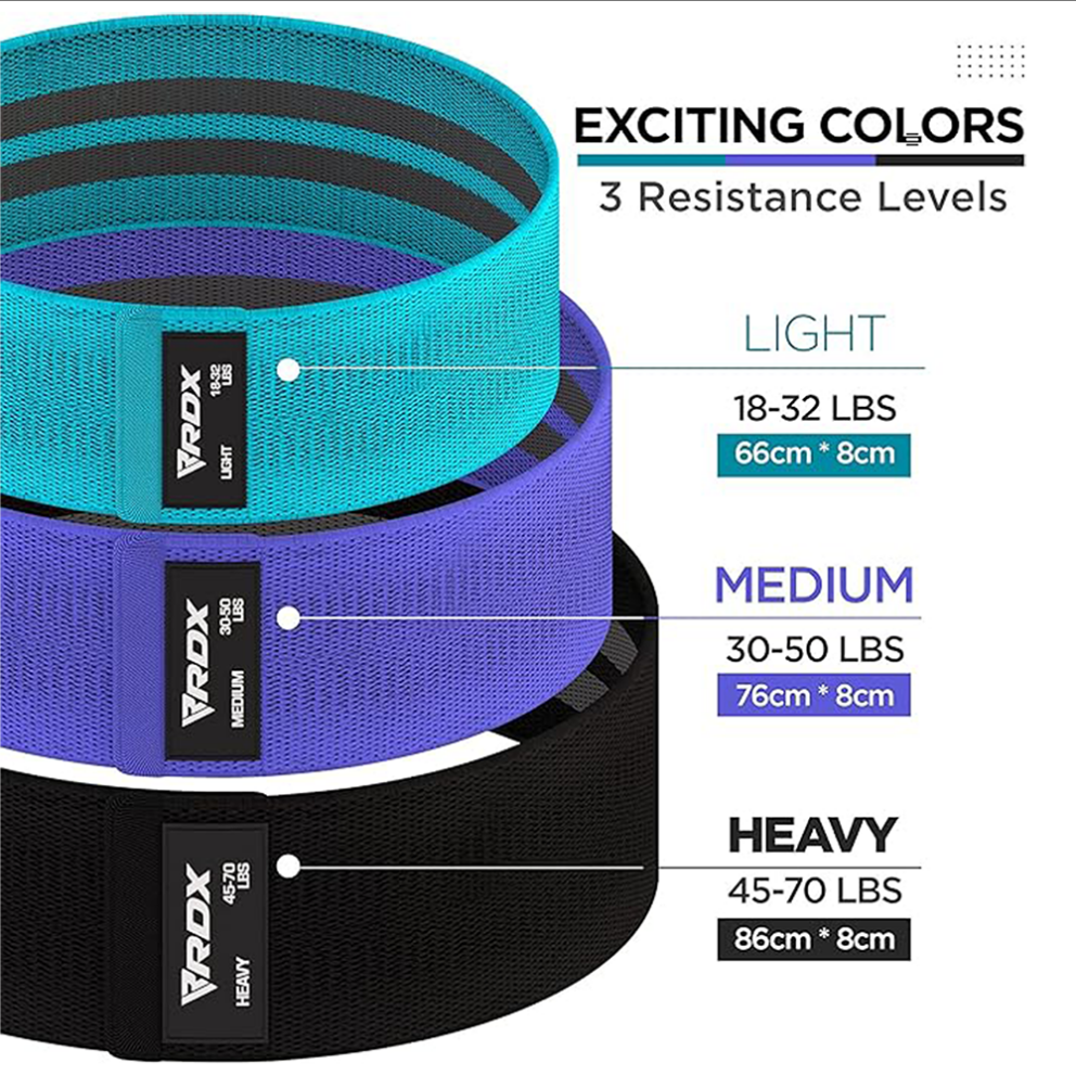 RDX, Heavy Duty Poly Cotton Fitness Fabric Resistance Bands - Buds Fitness