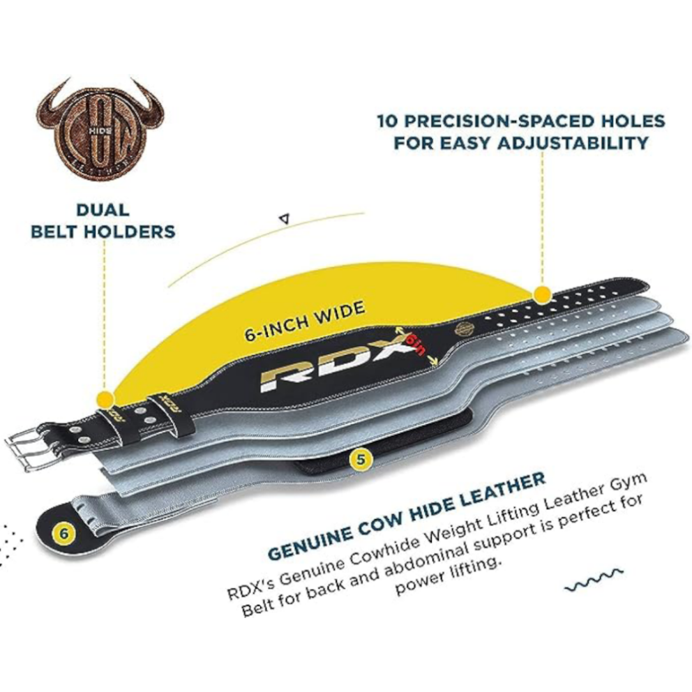 RDX, Original 6″ Adjustable Weightlifting belt with lumbar back support ...