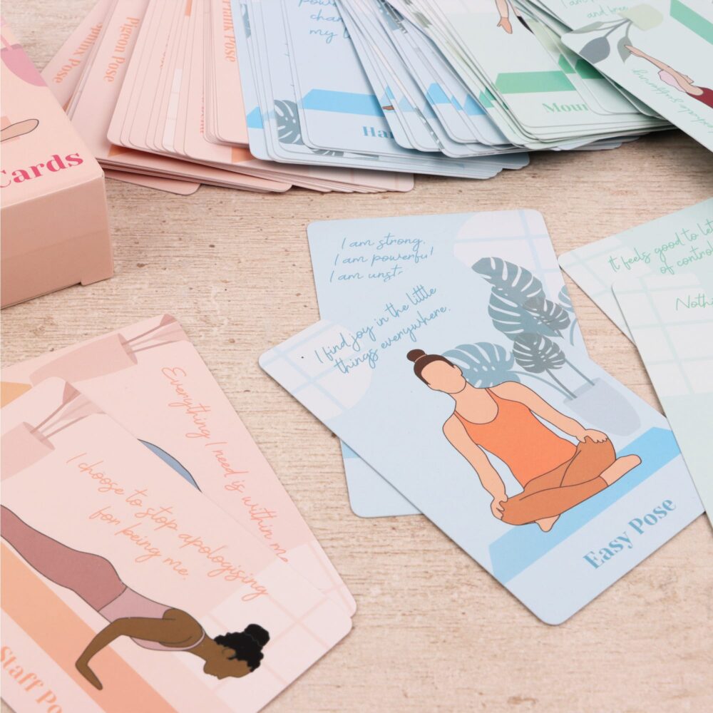 Affirmation Yoga Pose Cards Travel Size | 70 Cards of Positivity | Buds ...