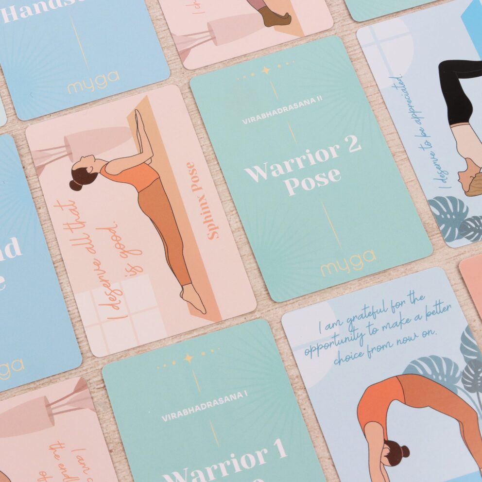 Affirmation Yoga Pose Cards Travel Size | 70 Cards of Positivity | Buds ...