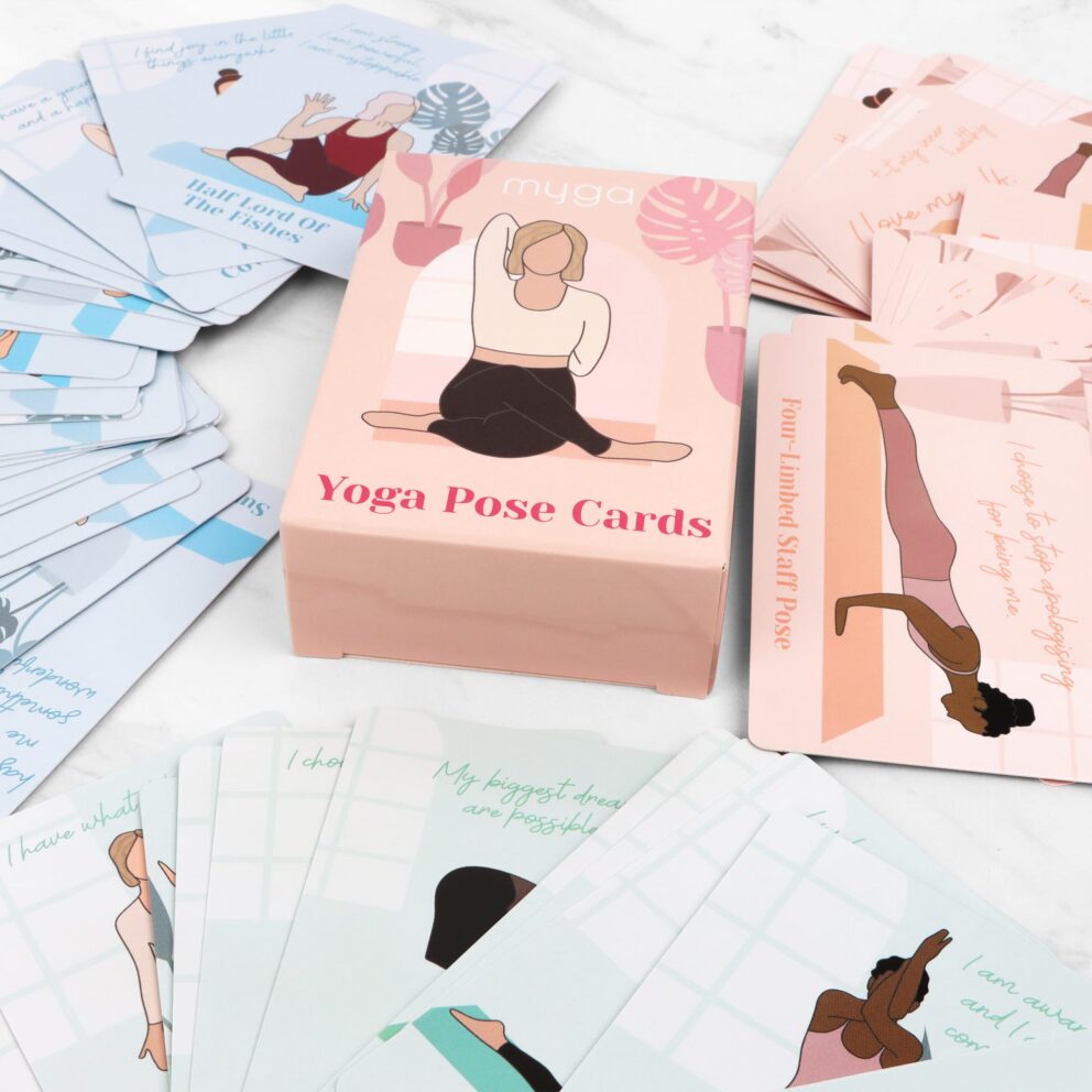 Affirmation Yoga Pose Cards Travel Size | 70 Cards of Positivity | Buds ...