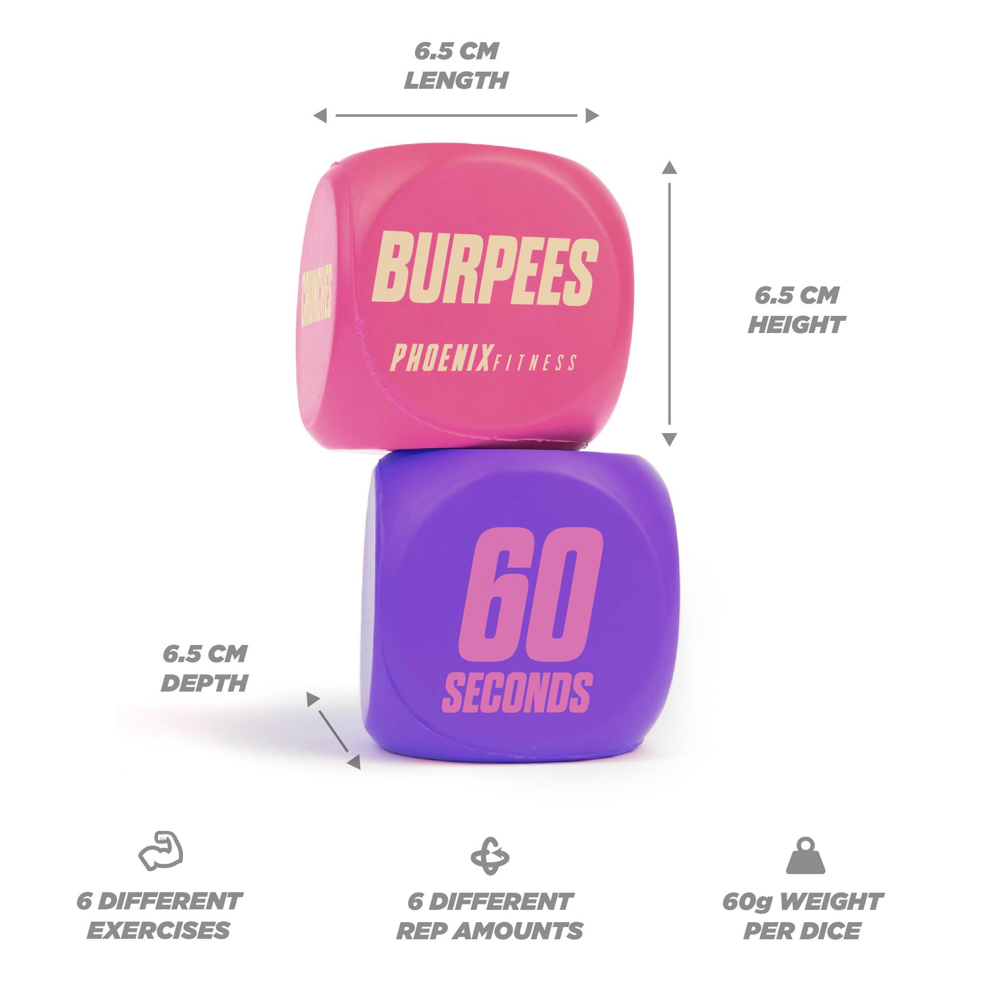 Fun Fitness Dice, Home Workout Game for All Ages - Buds Fitness UK