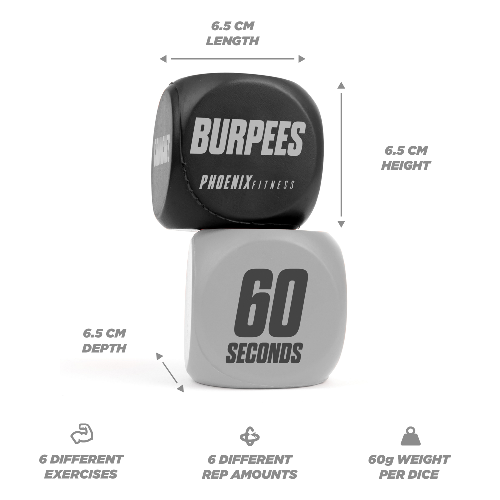 Fun Fitness Dice, Home Workout Game for All Ages - Buds Fitness UK