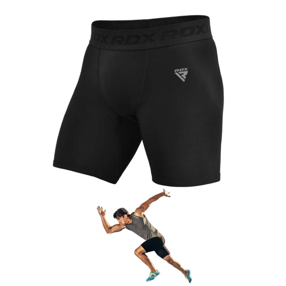 RDX, Black Quick Drying Compression Shorts - Buds Fitness