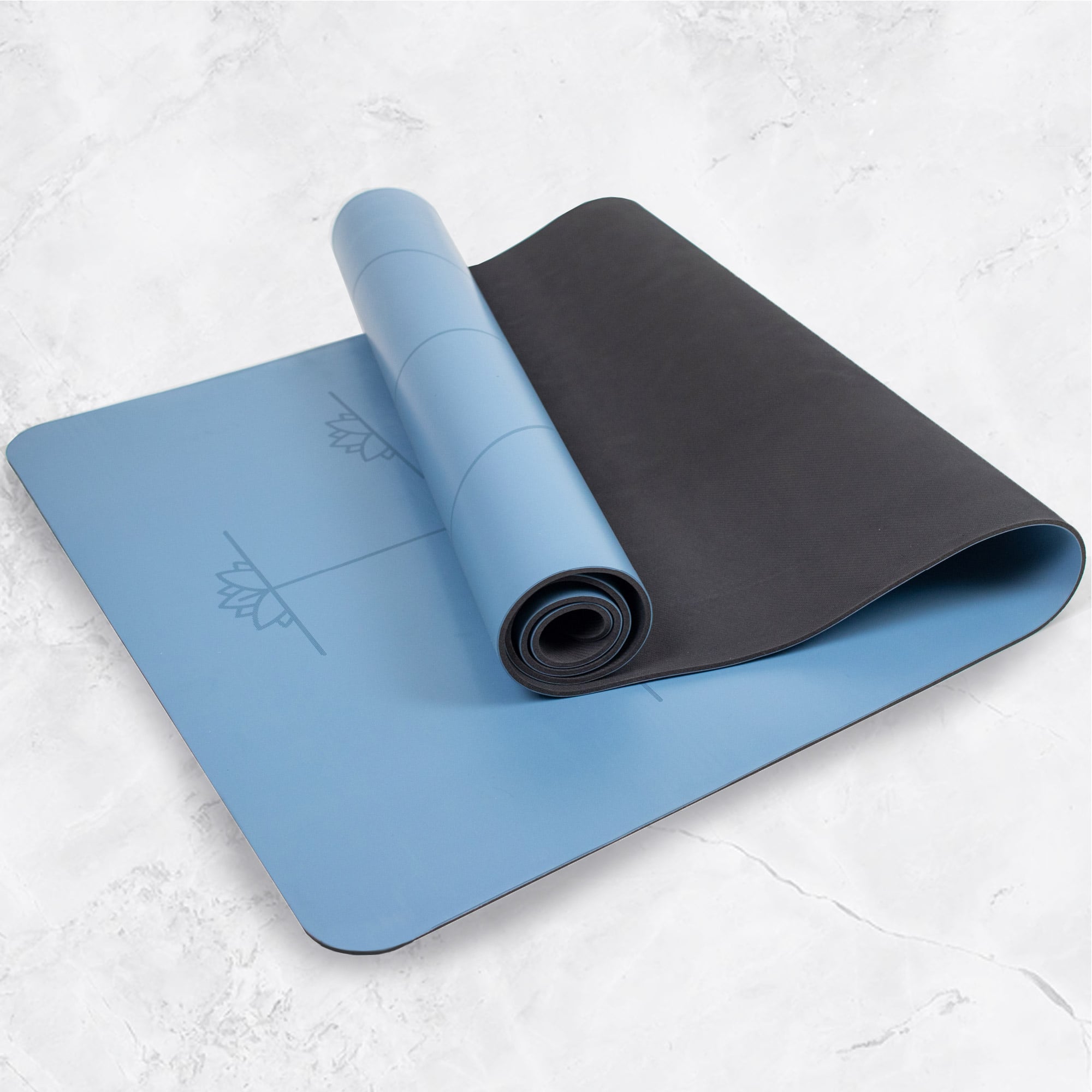 Myga, Extra Large Yoga Alignment Mat - Blue - Buds Fitness
