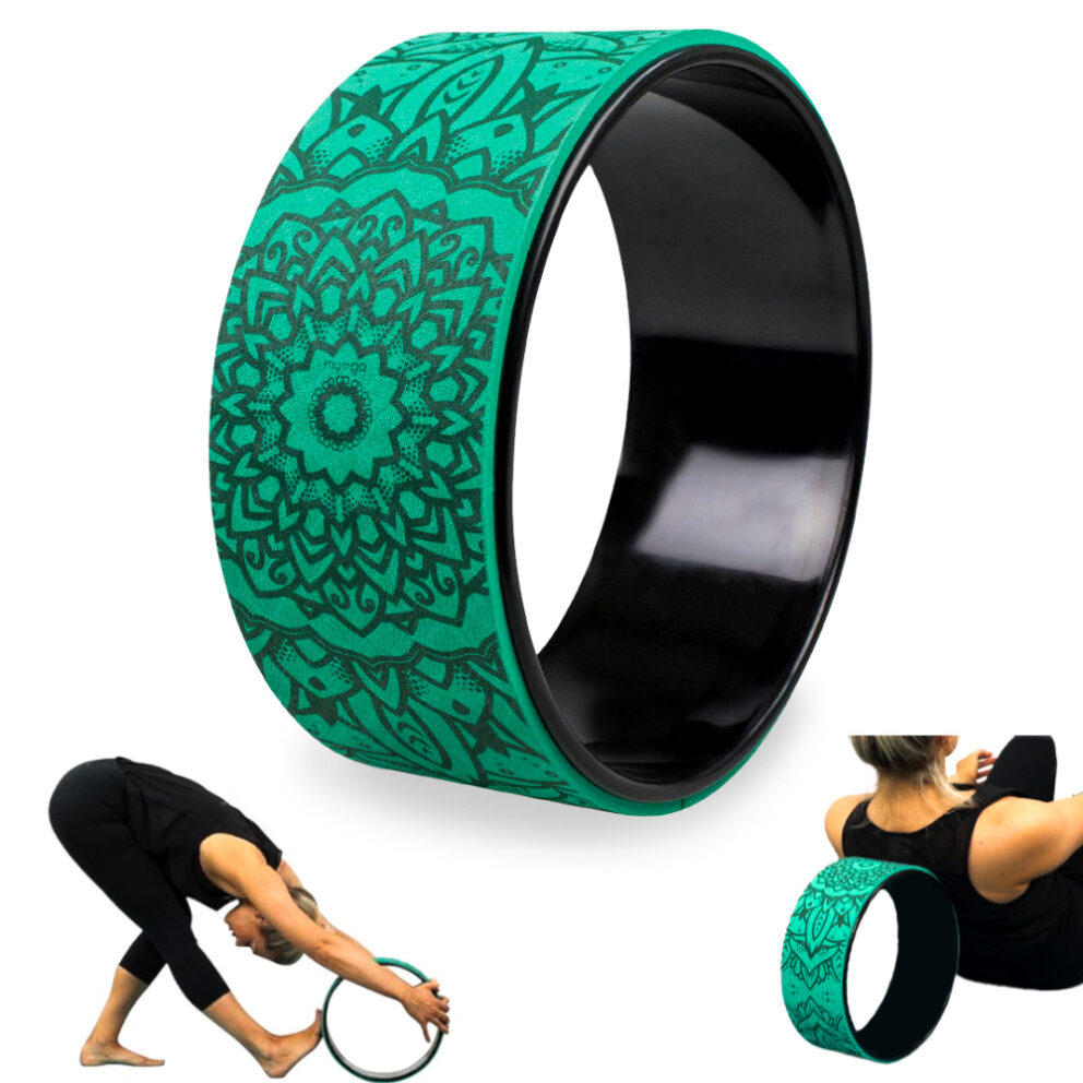 Myga, Sturdy Non Slip Turquoise Yoga Wheel - Buds Fitness
