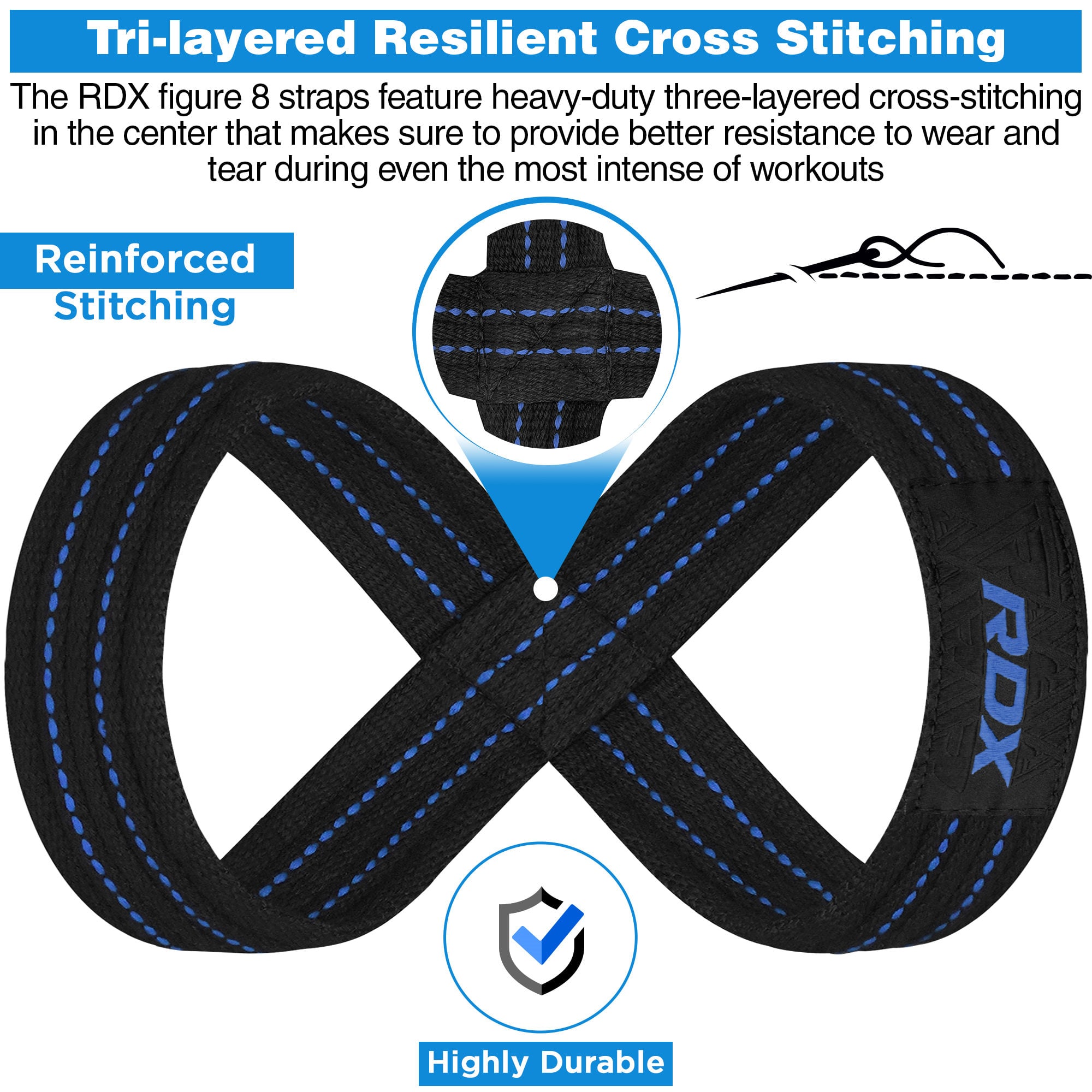 RDX, Figure of 8 lifting strap - Buds Fitness