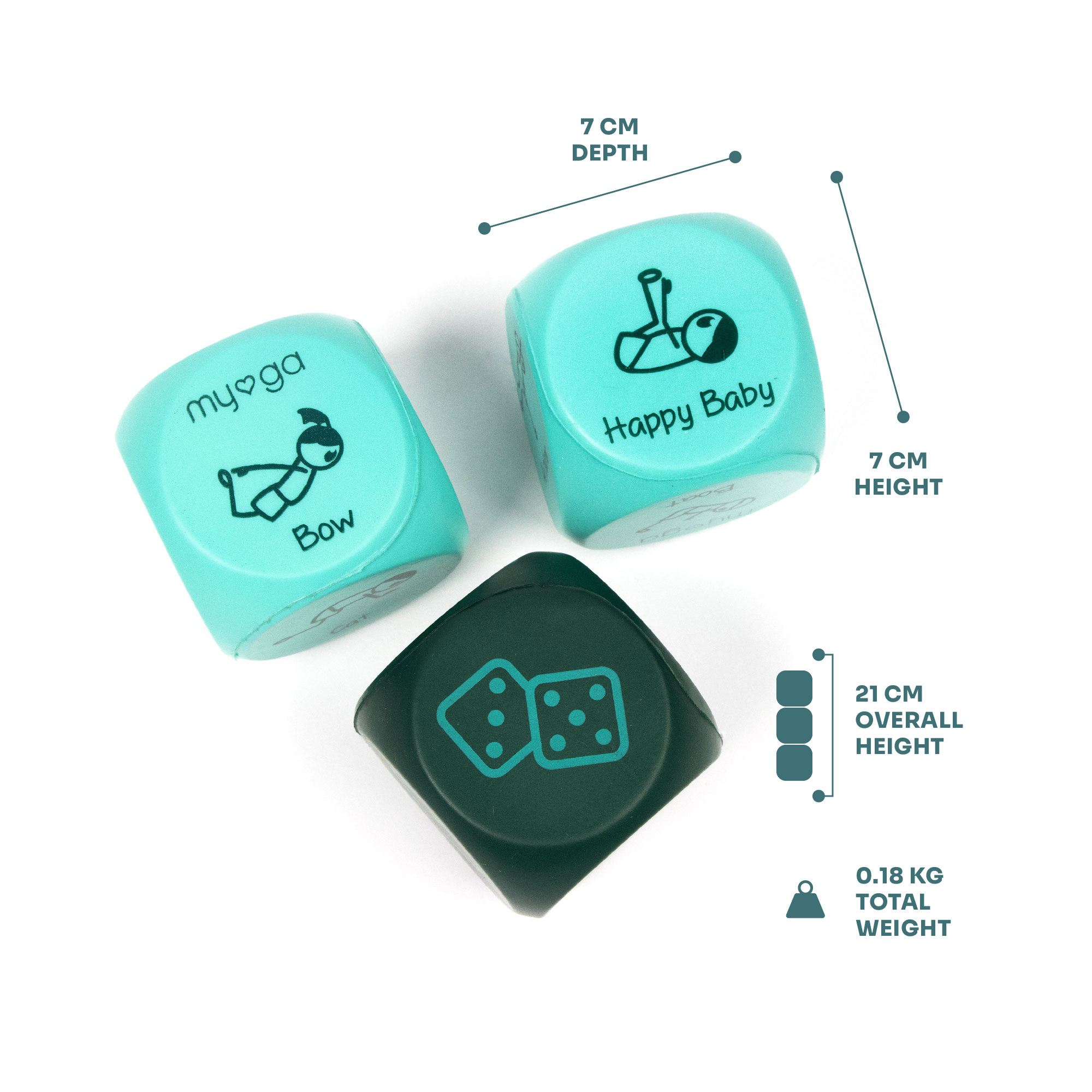 Junior Yoga Dice | Fun Yoga Gift for Children & Mindful Play | Buds Fitness