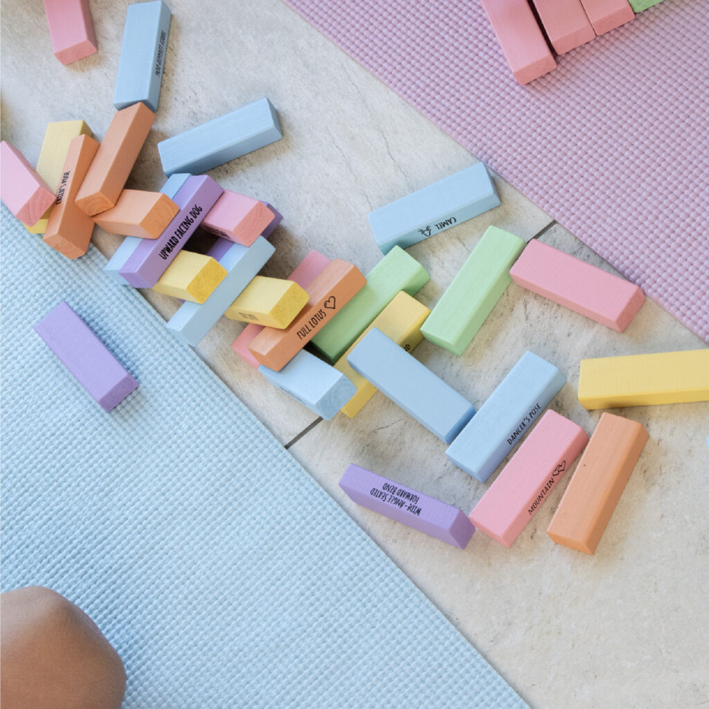 Myga, Wooden Tumbling Tower With A Junior Yoga Twist! - Buds Fitness