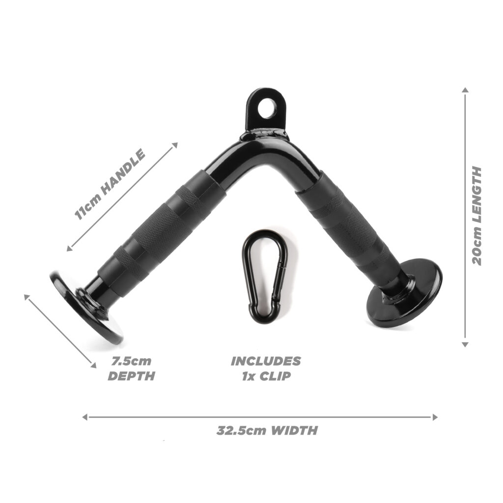 Phoenix Fitness, Triceps Pushdown High Quality Black V Bar Attachment ...
