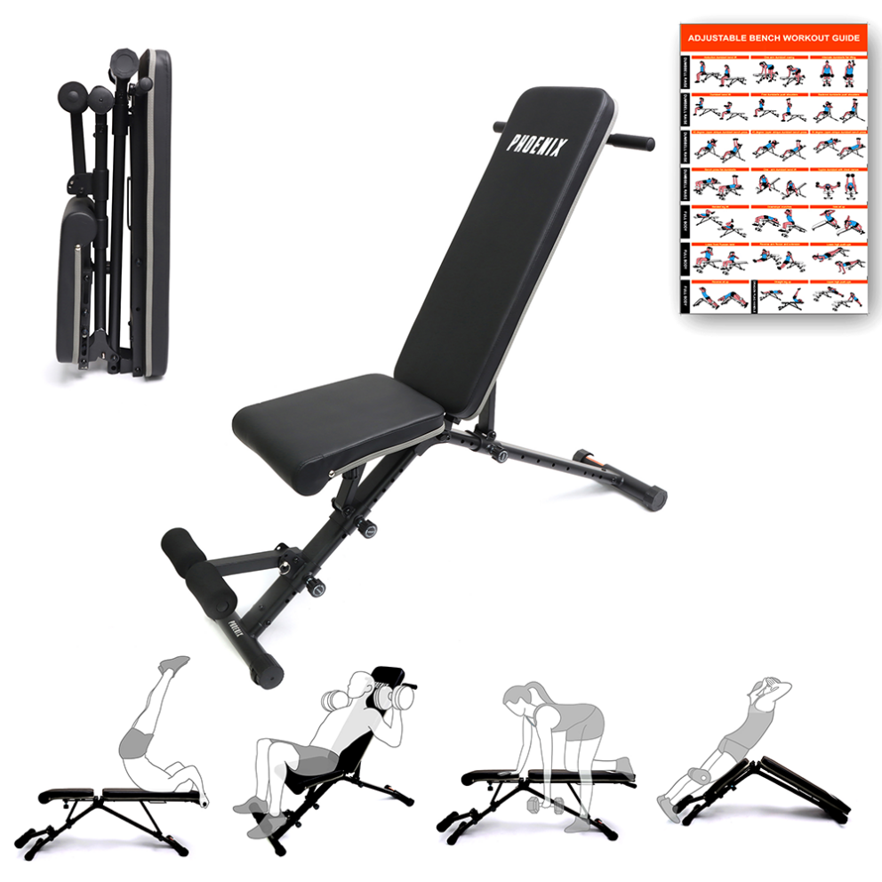 Phoenix Fitness, Adjustable, Foldaway Weightlifting Bench - Buds Fitness