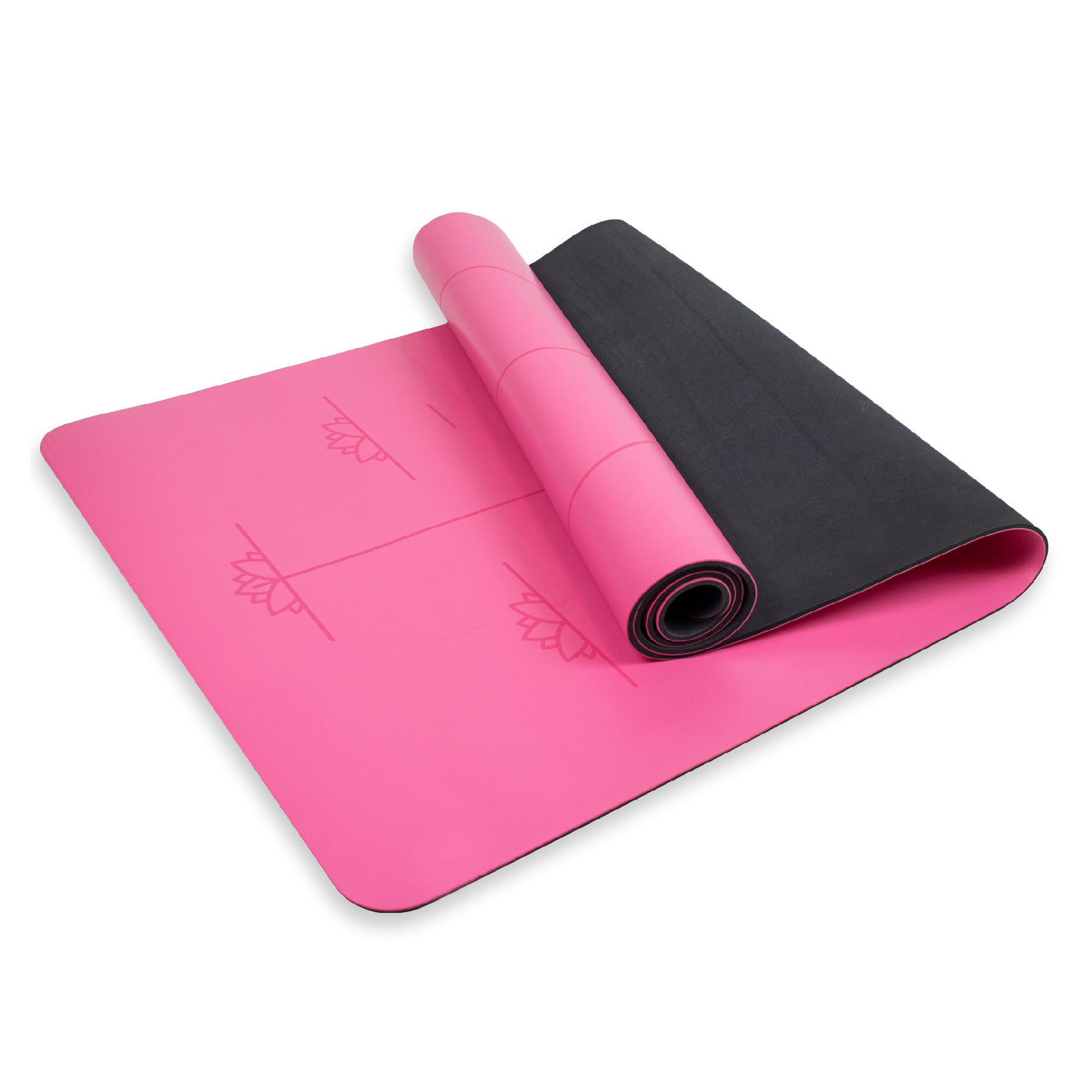 Myga, Pink Extra Large Yoga Alignment Mat - Buds Fitness