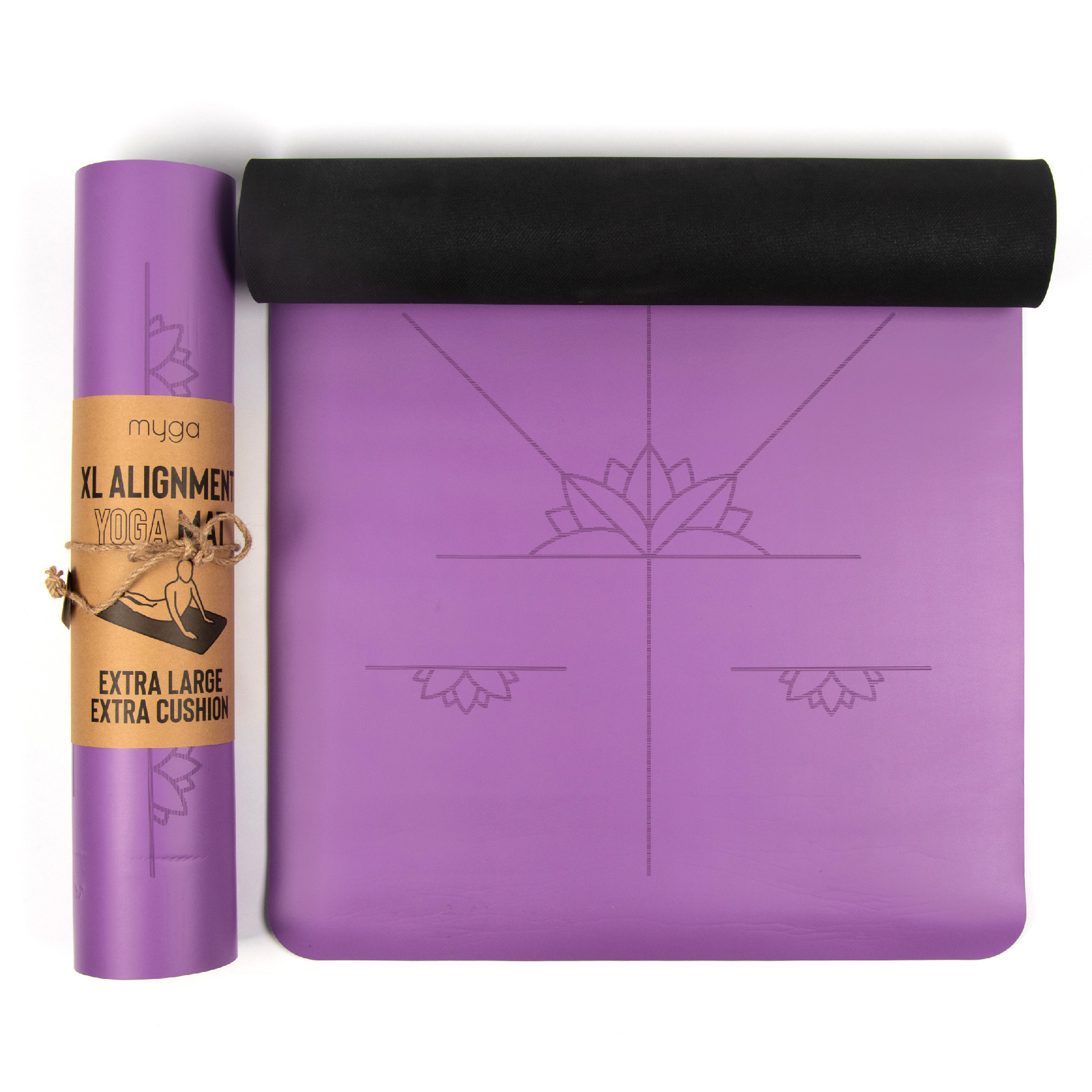 Myga, Purple Extra Large Yoga Alignment Mat