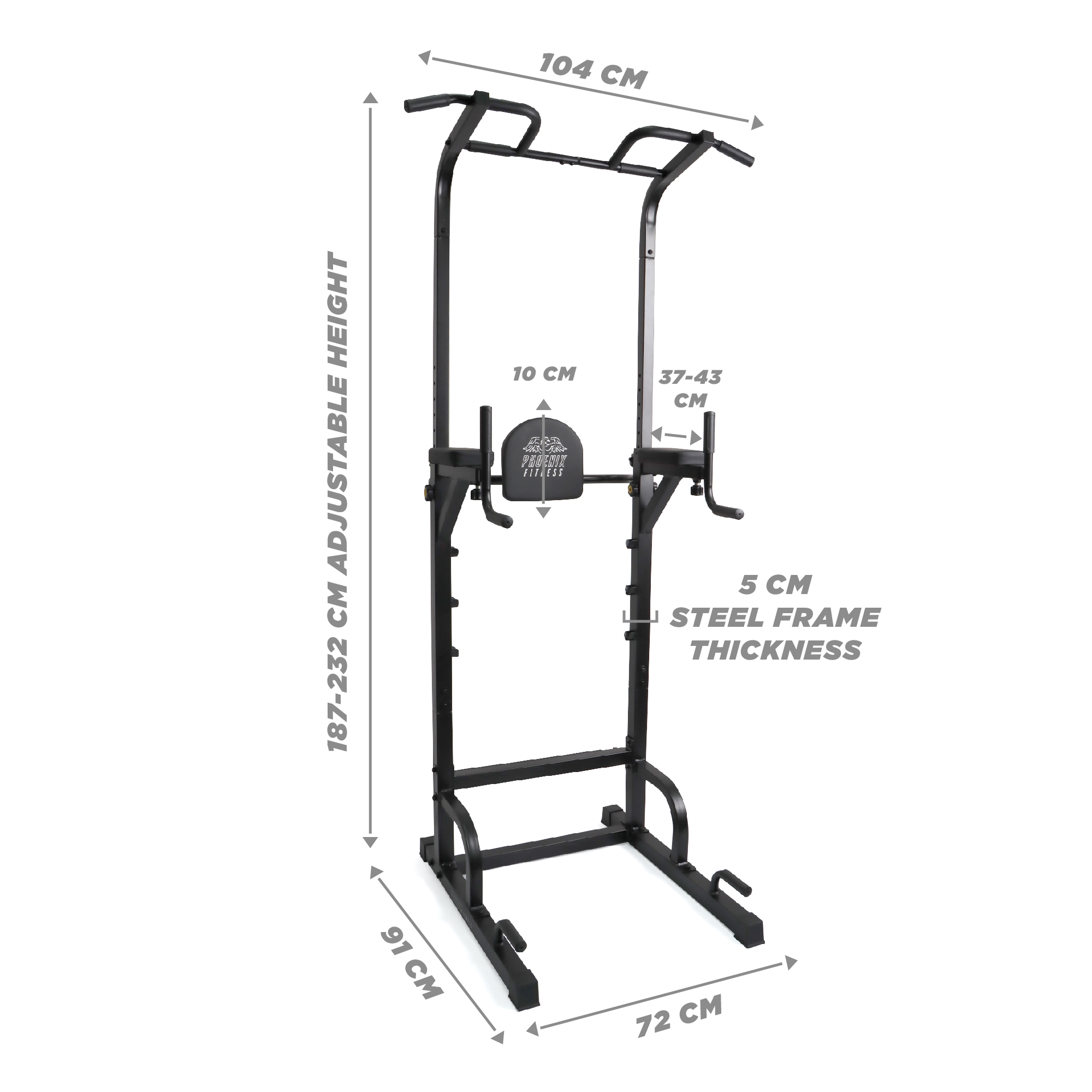 Phoenix Fitness, Pull-up Station With Adjustable Height Settings - Buds ...