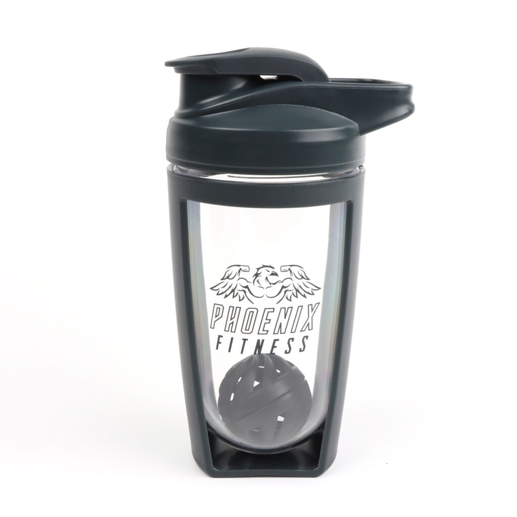 Phoenix Fitness, 600ml Protein Shaker With Mixer Ball - Buds Fitness